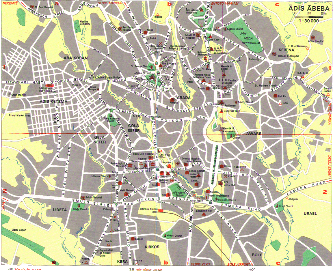 Addis Ababa City Map Addis Ababa Ethiopia Mappery