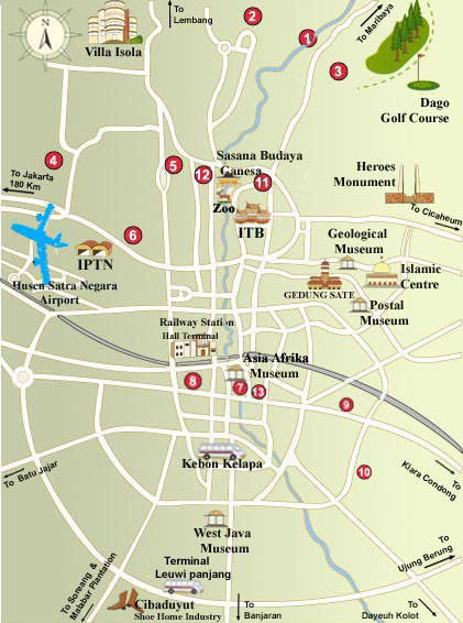 Bandung Tourist Map - Bandung Indonesia • mappery Bandung Tourist Map - Bandung Indonesia • mappery