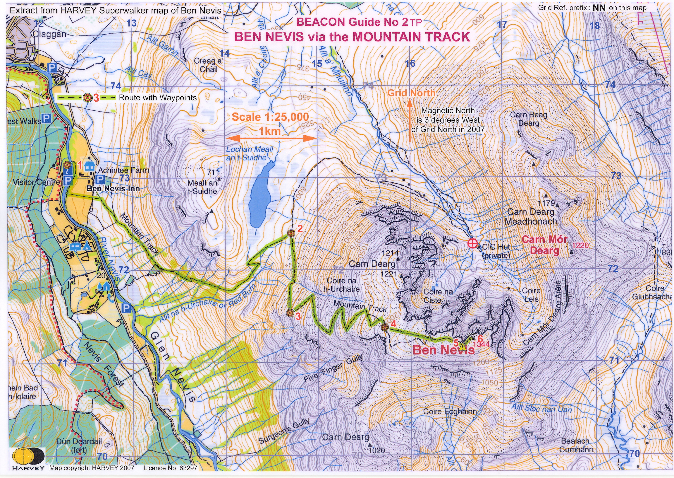 Ben Nevis Trail map - Ben Nevis Scotland • mappery Ben Nevis Trail map - Ben Nevis Scotland • mappery