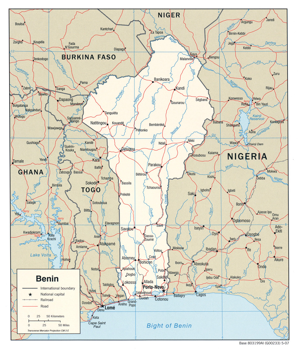 Benin Political Map - Benin • mappery