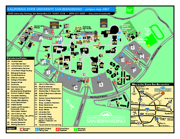 California State University - San Bernardino Map - San Bernardino ... California State University - San Bernardino Map - San Bernardino ...