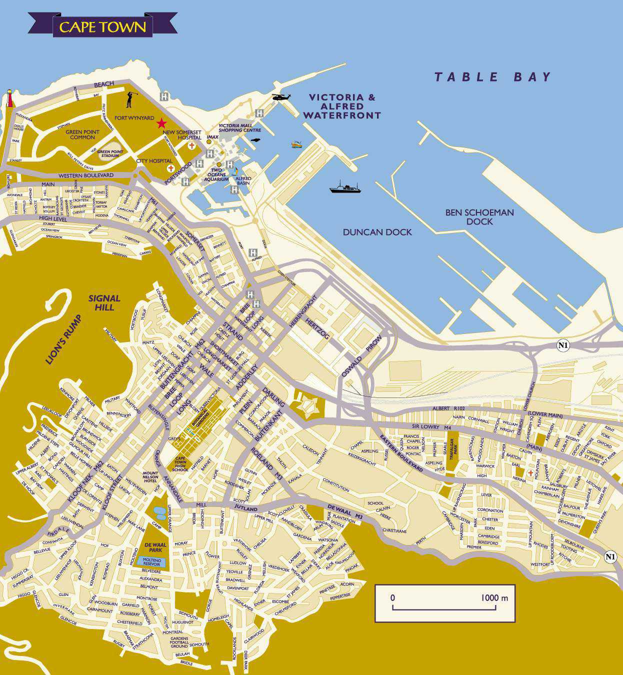 Cape Town City Map Cape Town South Africa Mappery Cape Town City Map Cape Town South Africa Mappery