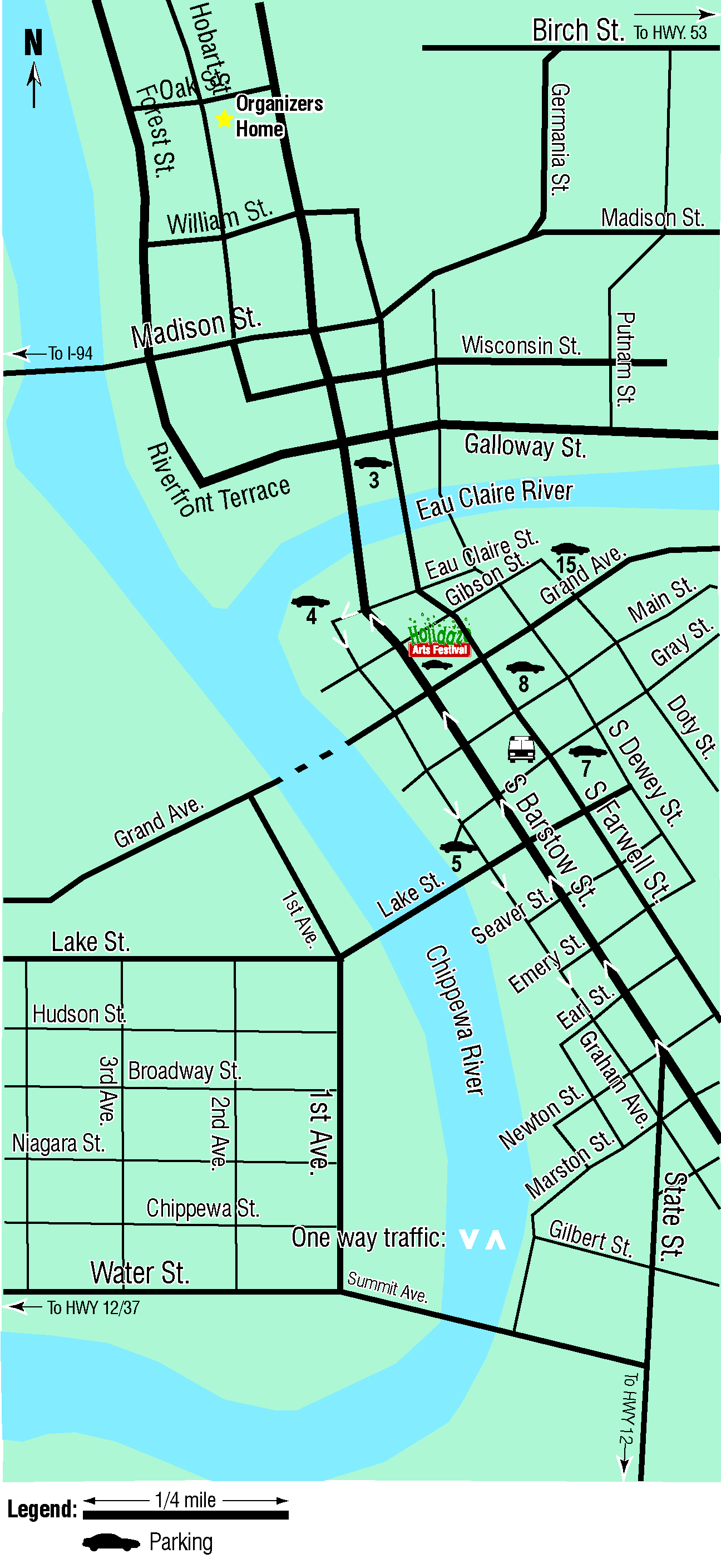 Downtown Eau Claire Eateries Map - Eau Claire WI USA • mappery Downtown Eau Claire Eateries Map - Eau Claire WI USA • mappery