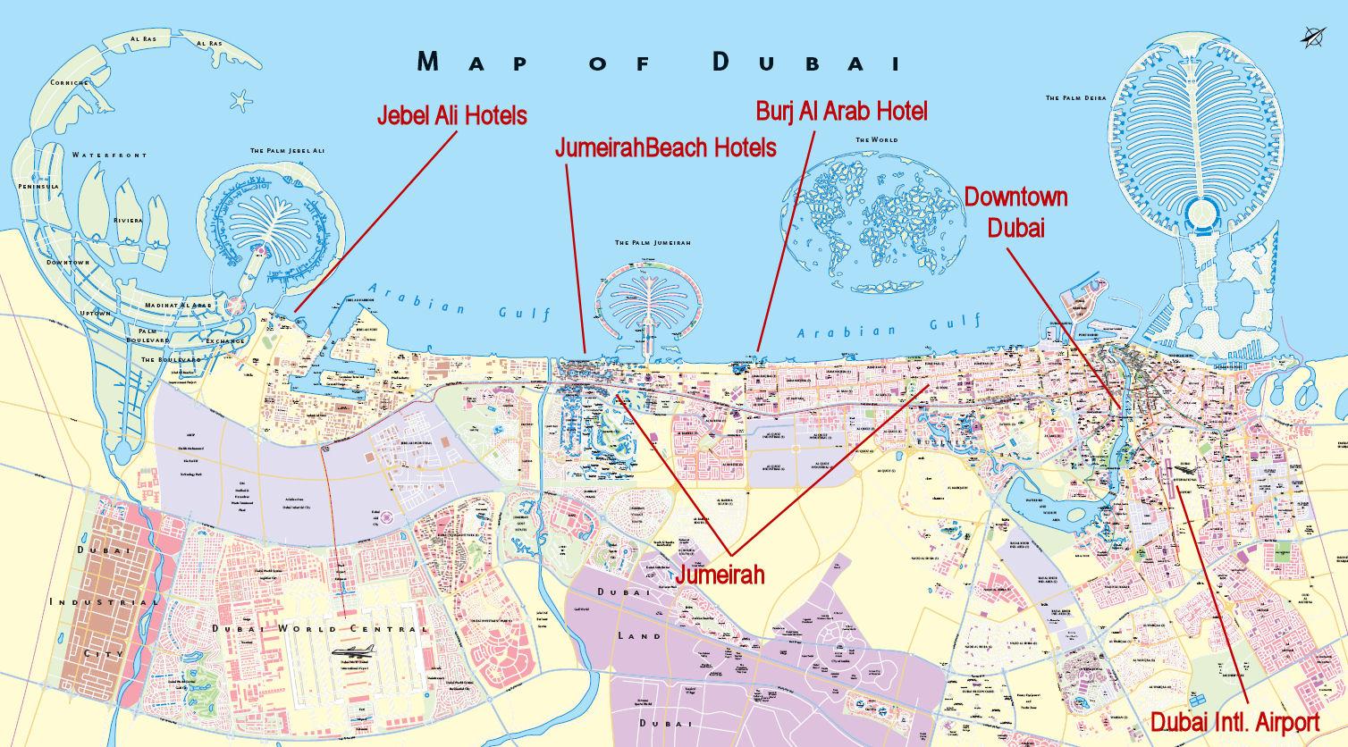 Dubai City Map Dubai United Arab Emirates Mappery Dubai City Map Dubai United Arab Emirates Mappery