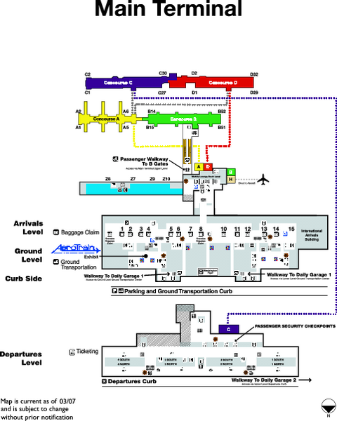 Dulles International Airport Terminal Map - Washington Dulles ... Dulles International Airport Terminal Map - Washington Dulles ...