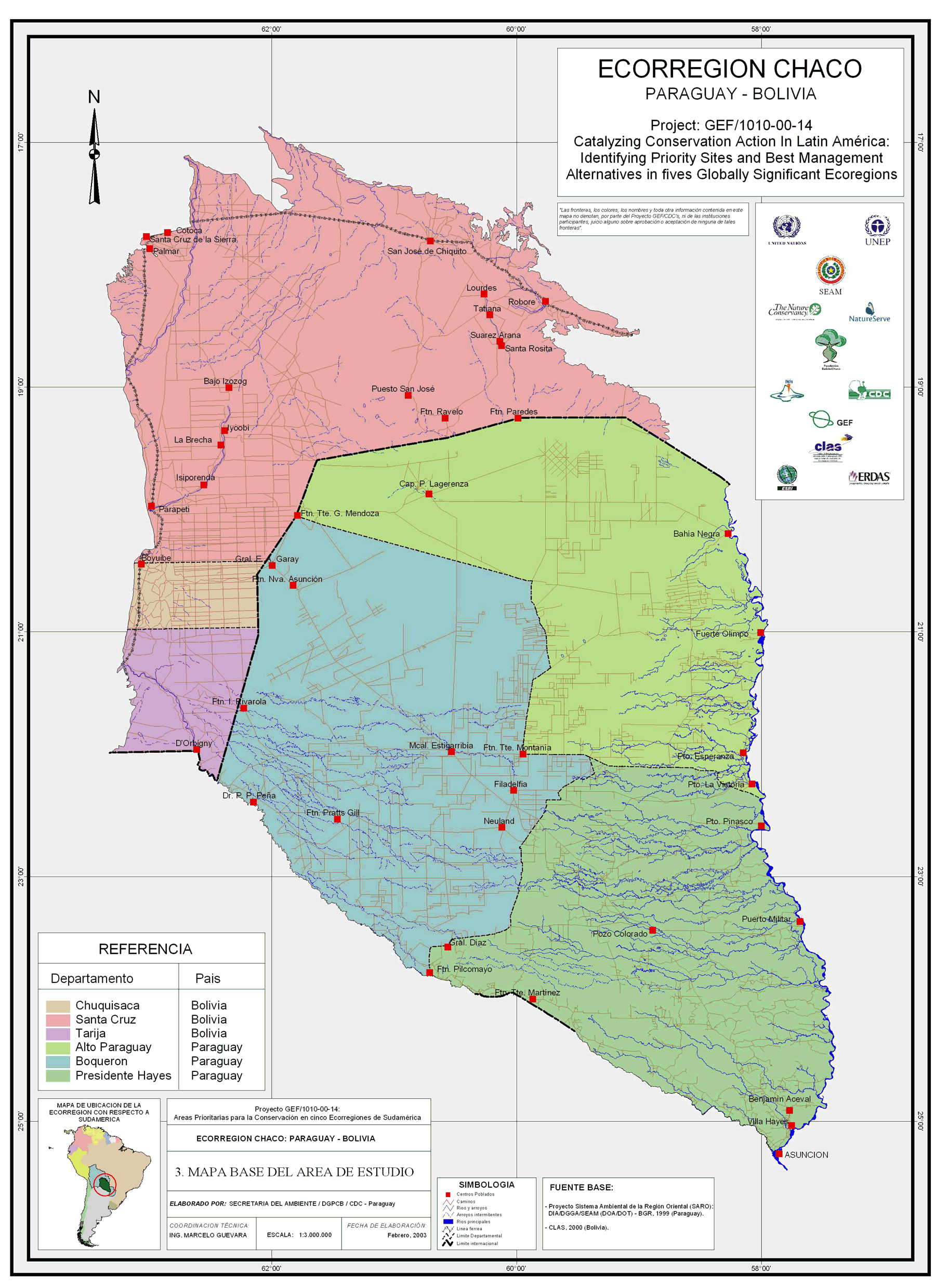 Ecological Region of Chaco Map - Paraguay • mappery Ecological Region of Chaco Map - Paraguay • mappery