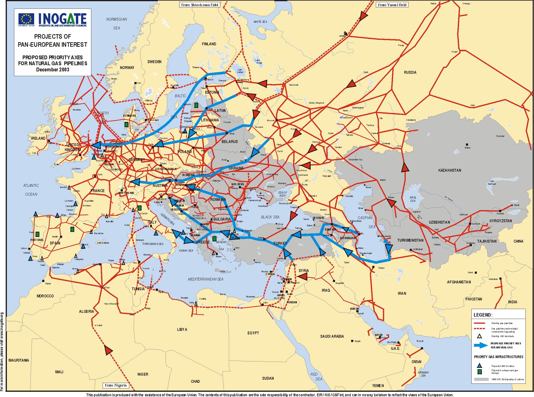 Europe Proposed Natural Gas Pipelines Map - Europe • mappery Europe Proposed Natural Gas Pipelines Map - Europe • mappery