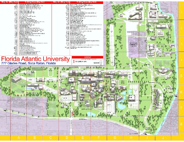 Florida Atlantic University - Boca Raton Campus Map - Boca Raton ... Florida Atlantic University - Boca Raton Campus Map - Boca Raton ...