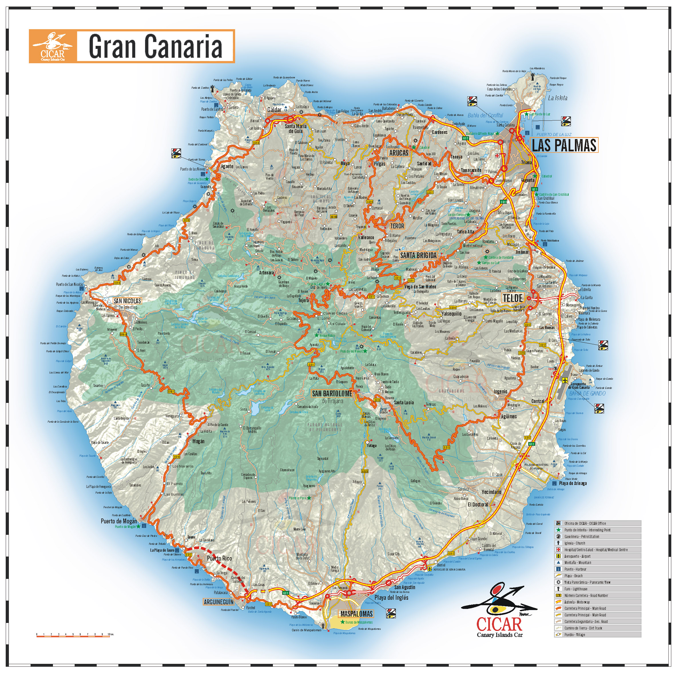 Gran Canaria Tourist Map - Gran Canaria Spain • mappery Gran Canaria Tourist Map - Gran Canaria Spain • mappery
