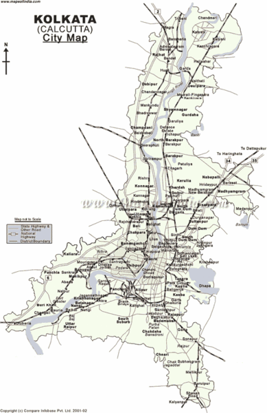 Calcutta City Map