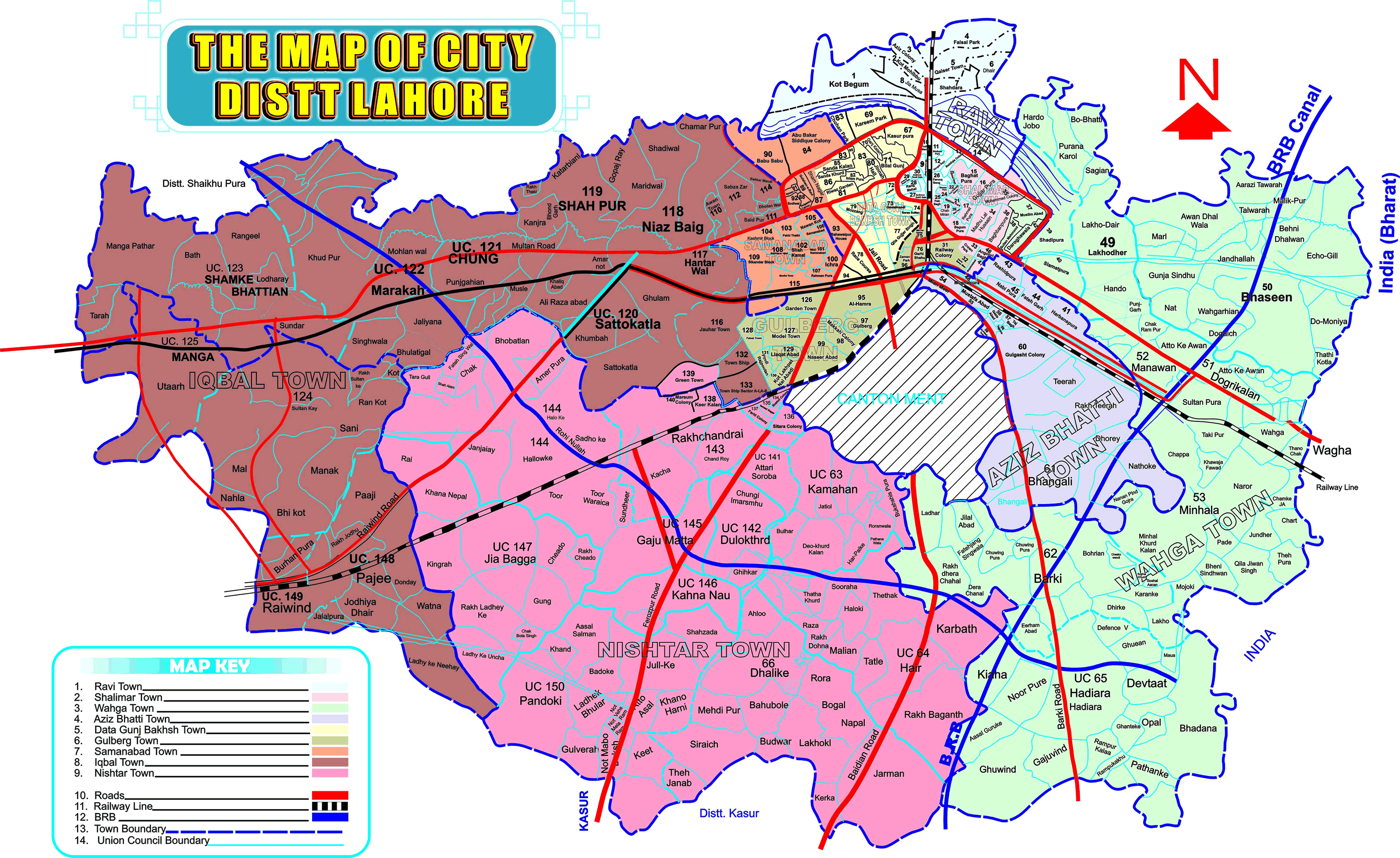 Lahore Map - Lahore India • mappery Lahore Map - Lahore India • mappery