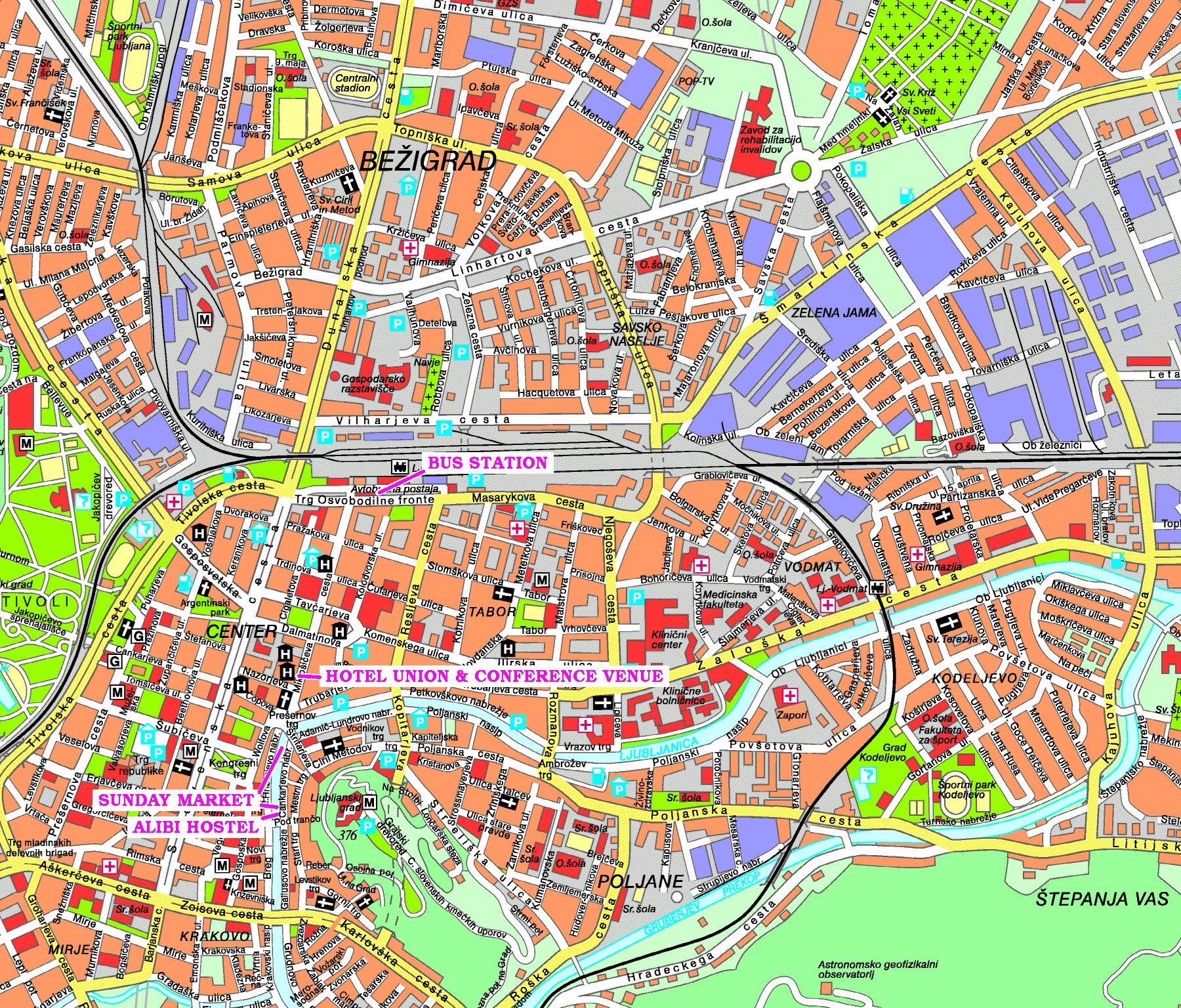 Ljubljana Tourist Map - Ljubljana Slovenia • mappery Ljubljana Tourist Map - Ljubljana Slovenia • mappery