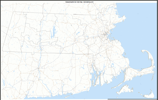 Massachusetts Zip Code Map - Massachusettes • mappery Massachusetts Zip Code Map - Massachusettes • mappery