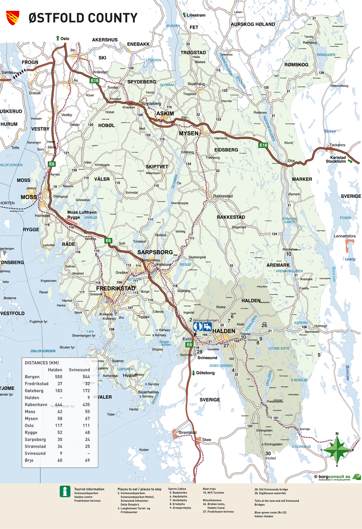 Ostfold County Map - Fredrikstad Norway • mappery