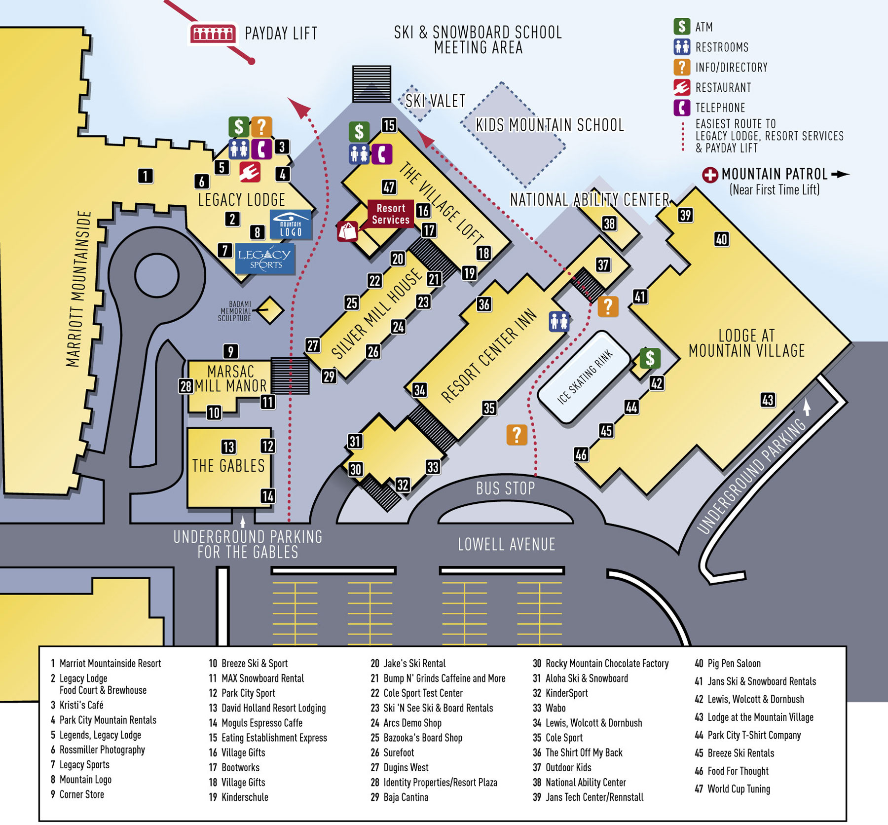 Park City Mountain Resort Map - Park City Utah • mappery Park City Mountain Resort Map - Park City Utah • mappery