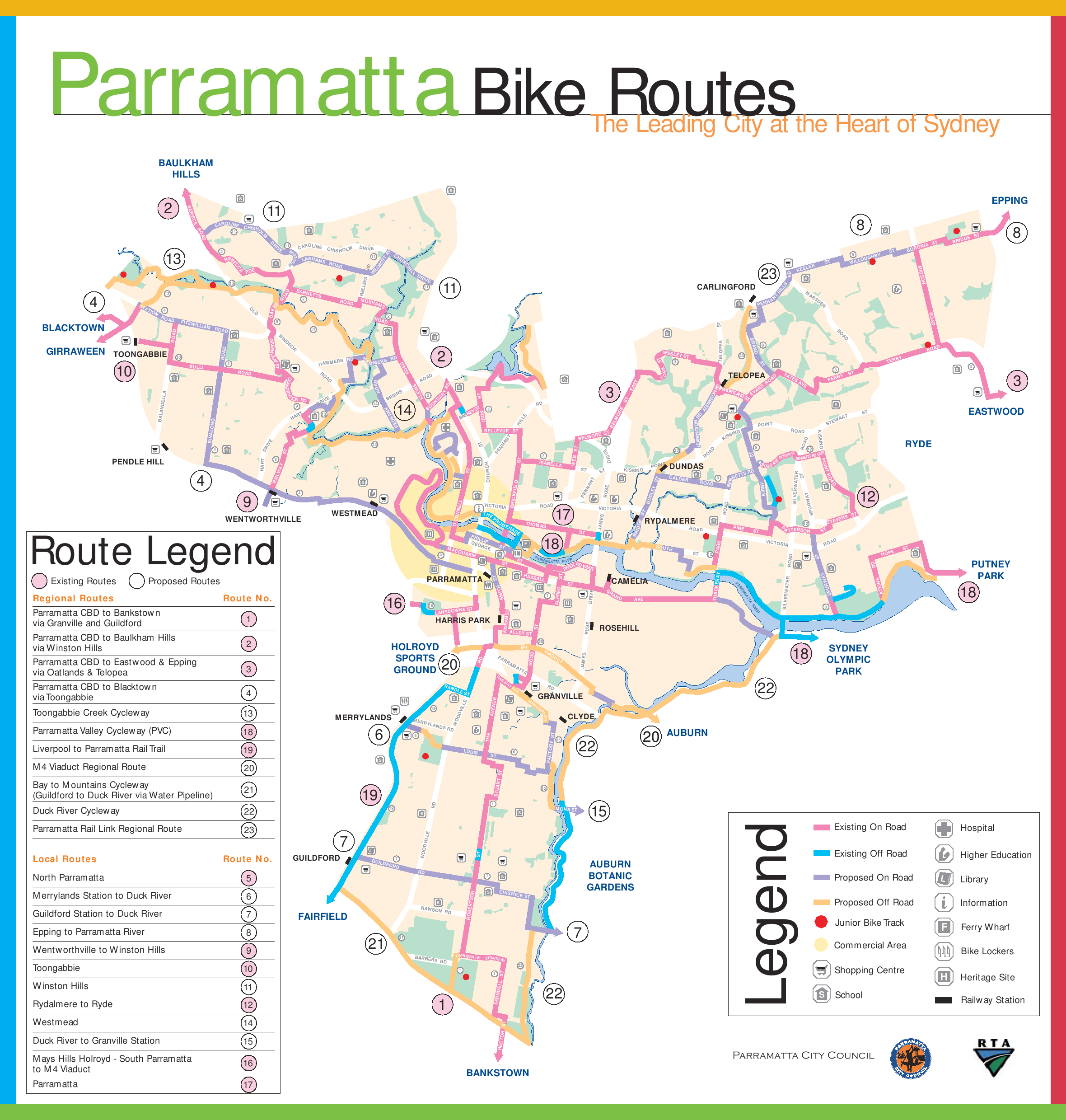 Parramatta Bike Route Map Parramatta Sydney Australia Mappery Parramatta Bike Route Map Parramatta Sydney Australia Mappery