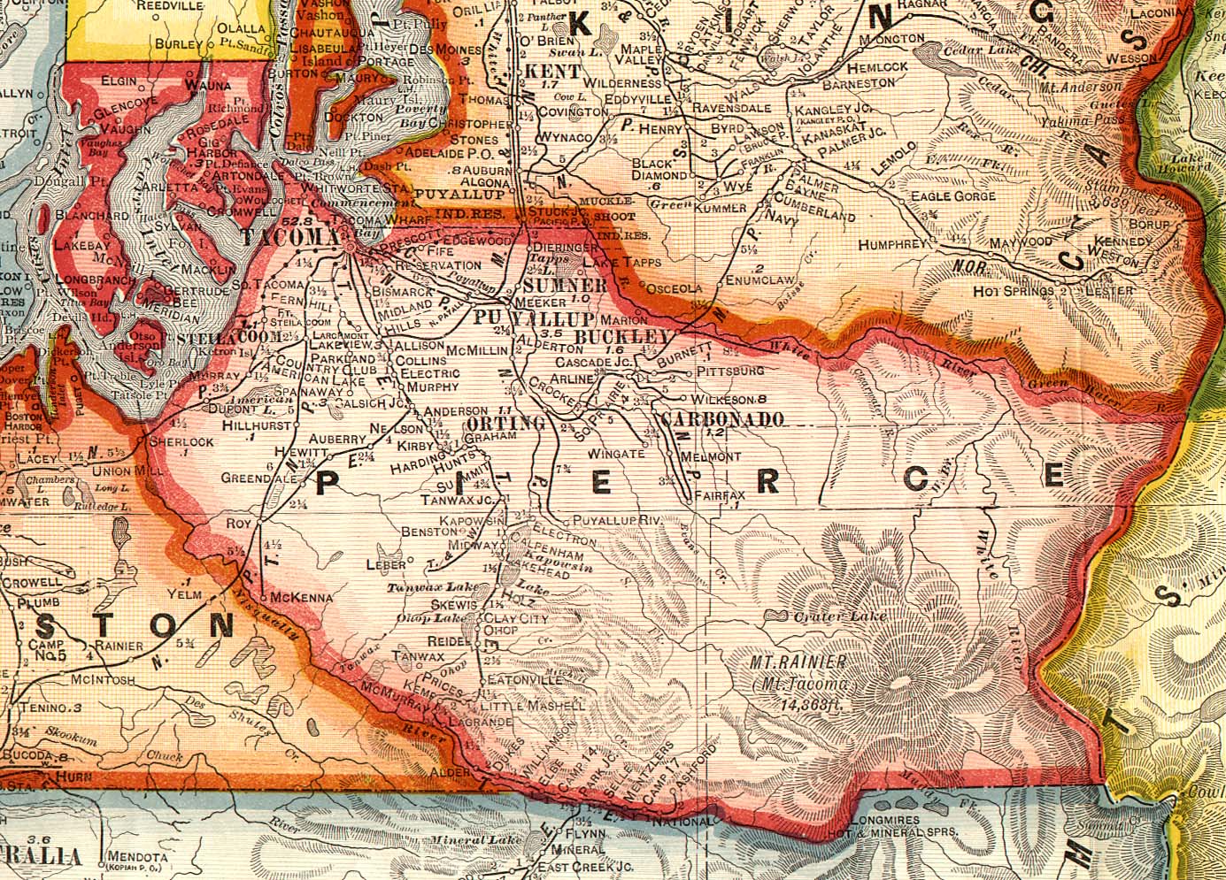 Pierce County Washington Map 1909 Map - Tacoma Wa • mappery Pierce County Washington Map 1909 Map - Tacoma Wa • mappery