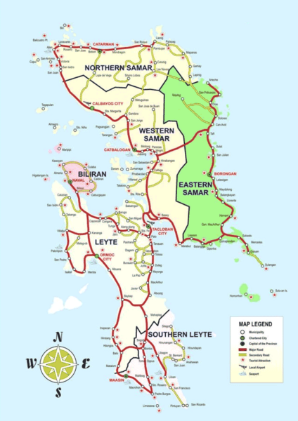 Samar Island Tourist Map - Visayas • mappery Samar Island Tourist Map - Visayas • mappery