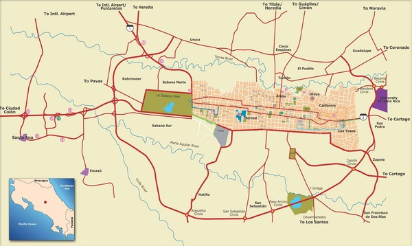 San Jose Costa Rica Tourist Map - San Jose Costa Rica • mappery San Jose Costa Rica Tourist Map - San Jose Costa Rica • mappery