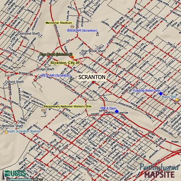 Scranton Pennsylvania City Map Scranton Pennsylvania Mappery