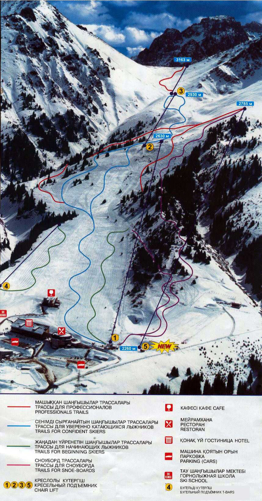 Shymbulak Ski Trail Map - Almaty Kazakhstan • mappery