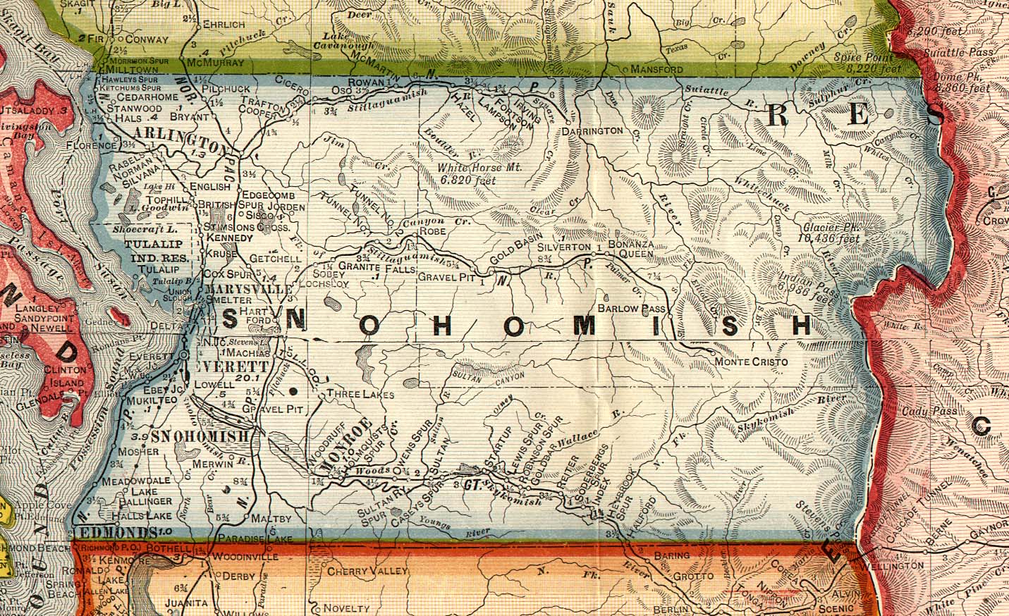 Snohomish County Washington 1909 Map Mappery Snohomish County Washington 1909 Map Mappery