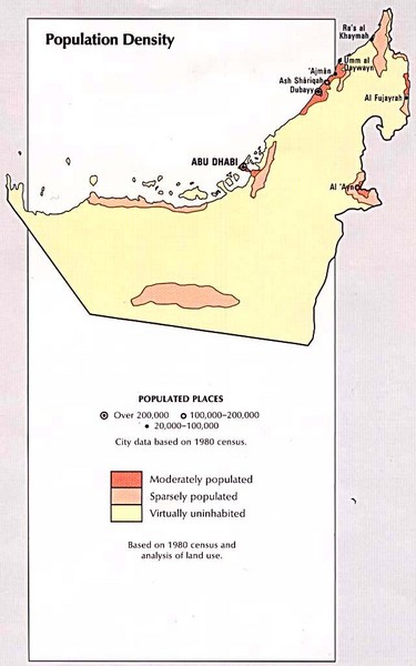United Arab Emirates Population Map United Arab Emirates • Mappery